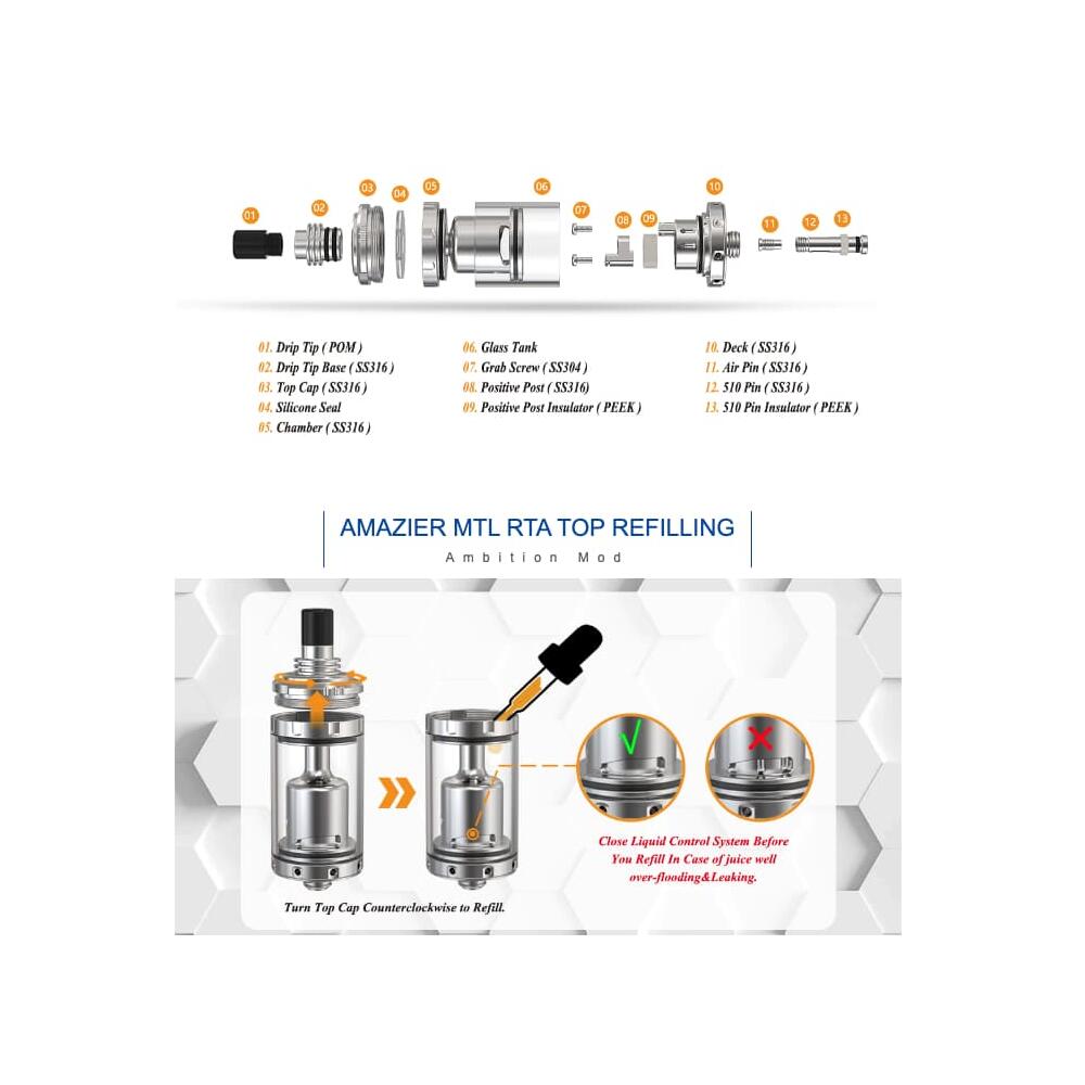Ambition Mods Amazier MTL RTA Tank Verdampfer bestellen